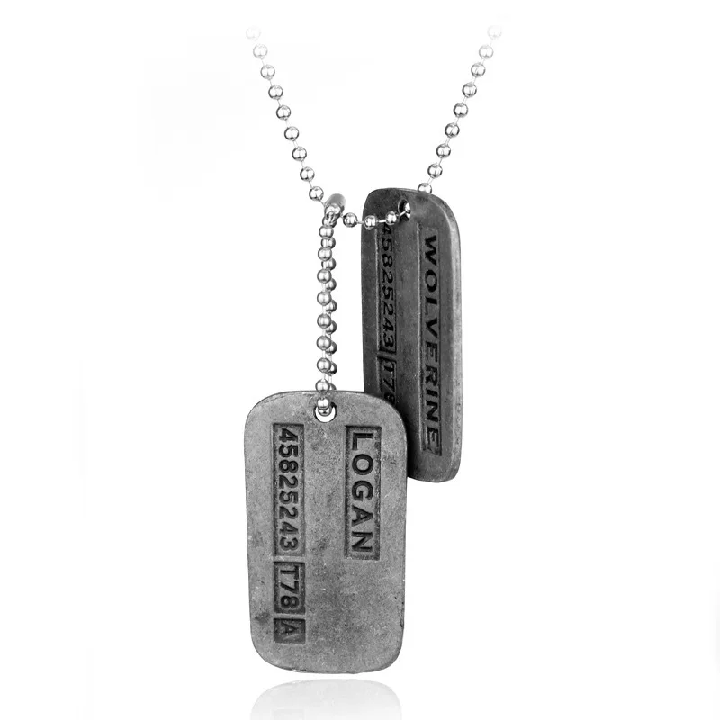 Two-Double-Sided-Wolverine-Name-Dog-Tags-on-20-Inch-Chain-Pendants ...