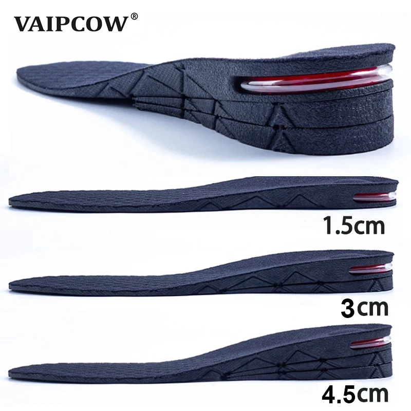 1.5-4.5cm Height Increase Insole Cushion Height Lift Adjustable Cut Shoe Heel Insert Taller ...