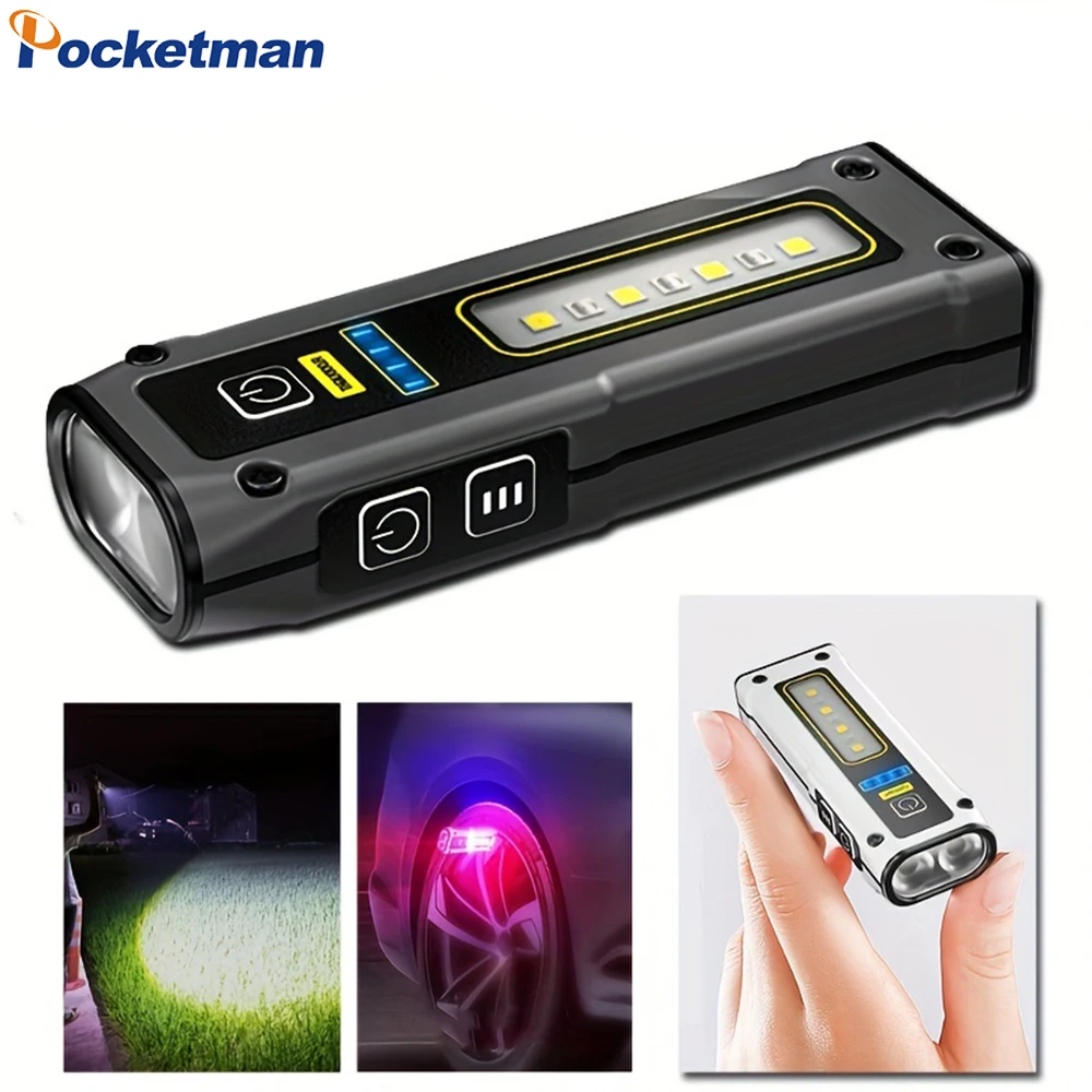 Powerful-Dual-Light-Source-Flashlight-TYPE-C-Fast-Charging-Multi ...