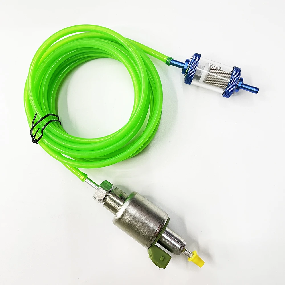 4M Fuel Pipe Hose Line+Filter Kits+22ml Detachable Diesel Pump 12V 24V ...
