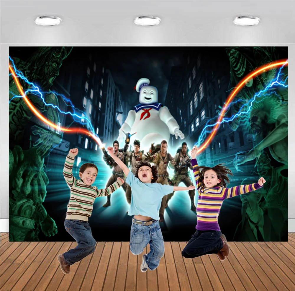Movie-Ghostbusters-Backdrop-Child-Boy-Kids-Birthday-Party-Decoration ...