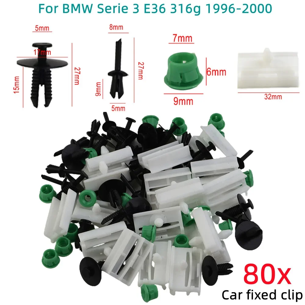 80Pcs Side Sill Skirt Clips Car Door Interior Dashboard Dash Trim ...