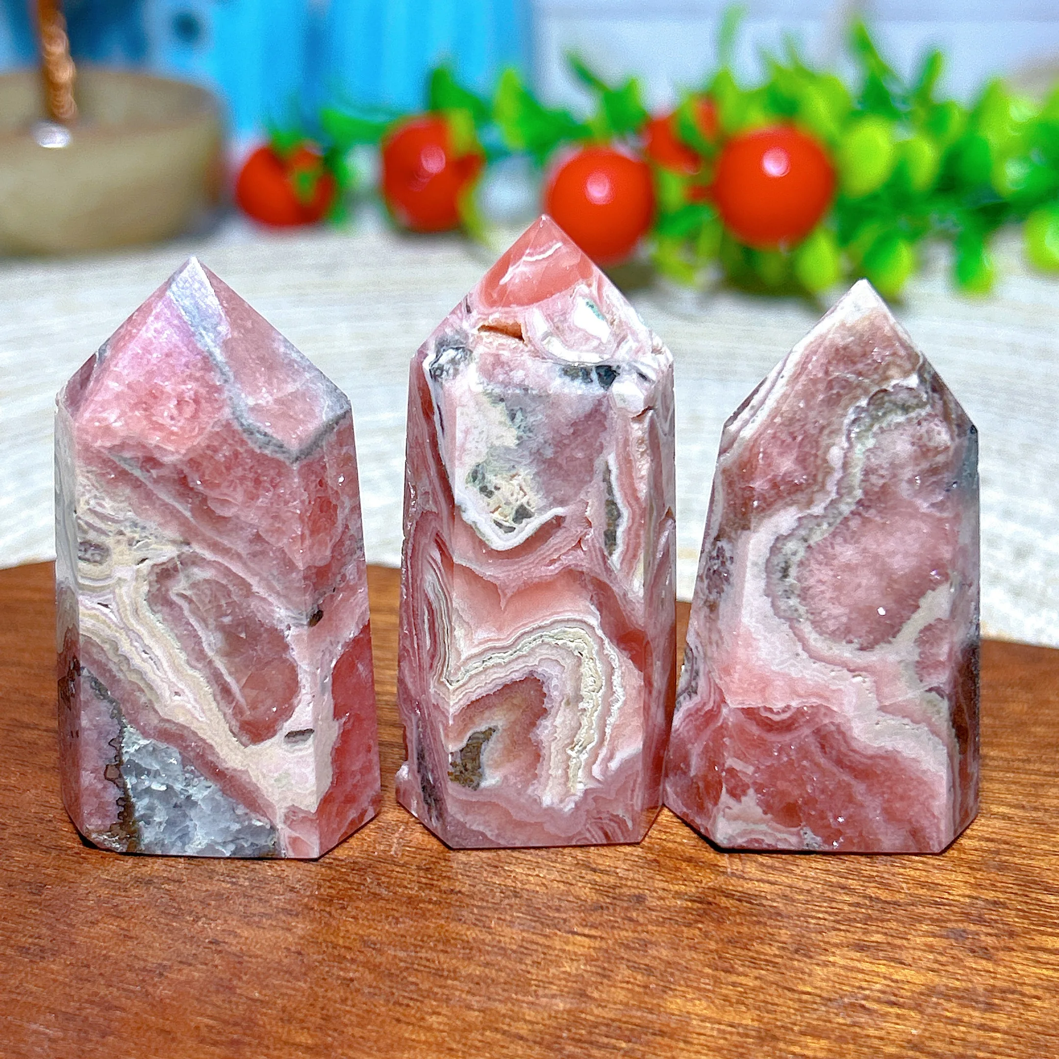 Healing-Natural-Crystal-Argentina-Rhodochrosite-Druzy-Tower-Point ...