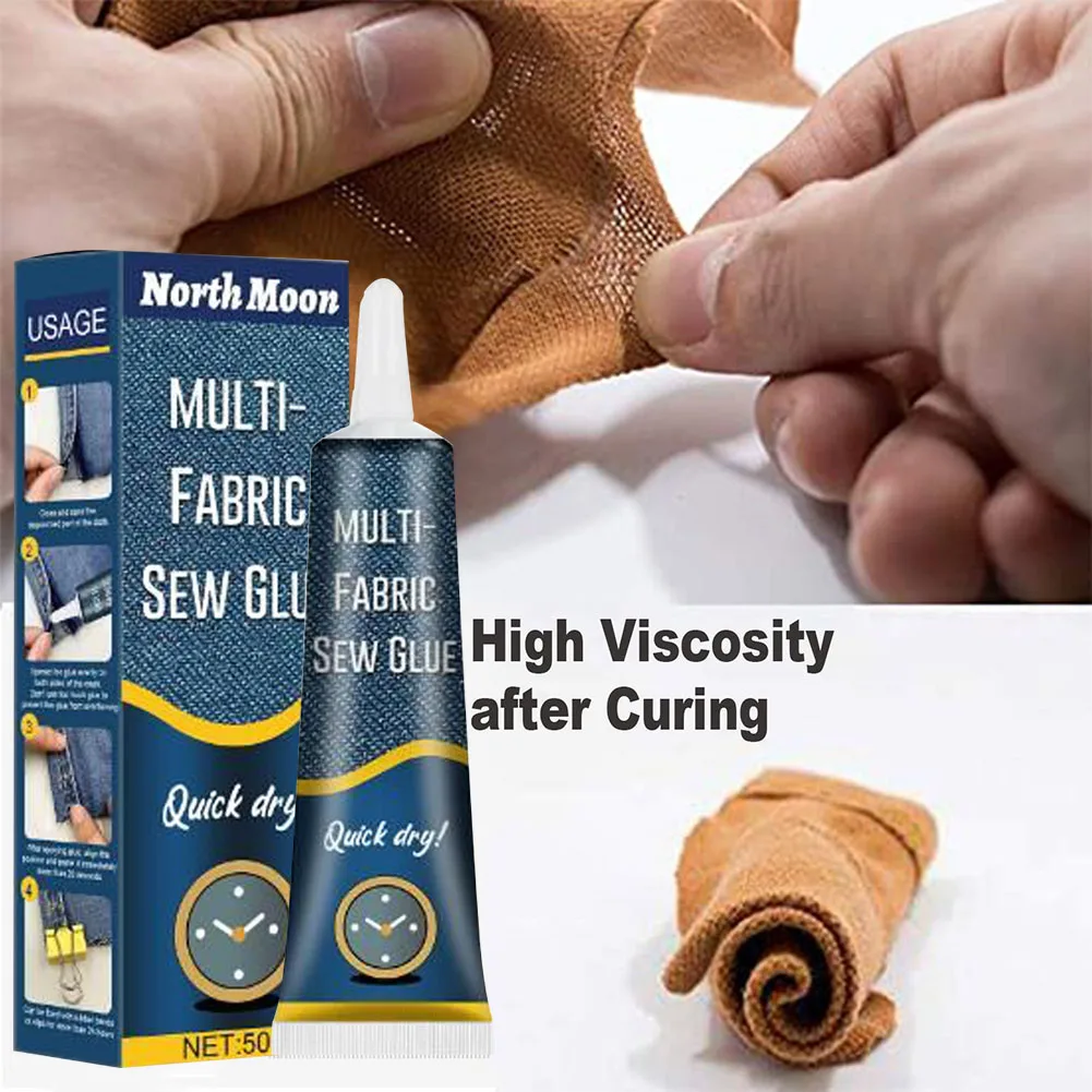 50ml Sew Glue Fabric Leather Fast Drying Glue Ultra-stick Sew Glue Kit ...