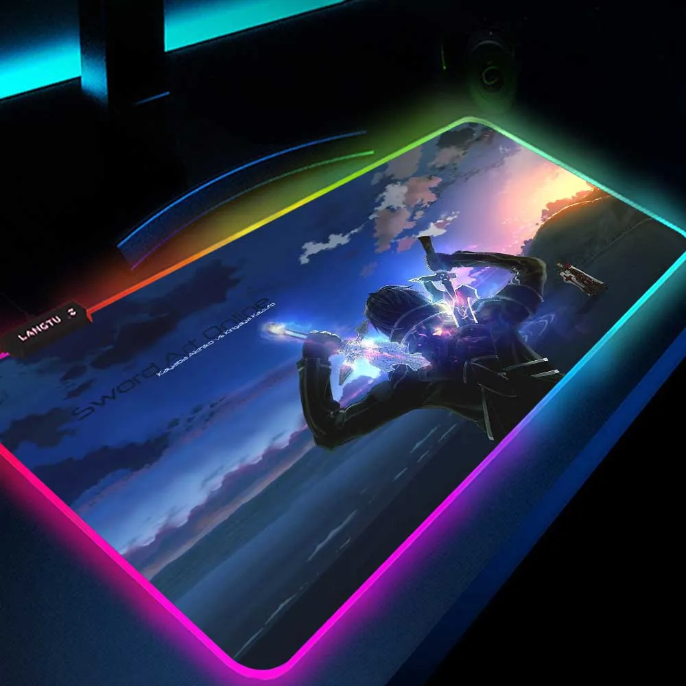 LED-Backlit-Gaming-Table-Mat-Acess-rios-PC-L-mpada-Anime-Gamer-Suporte ...
