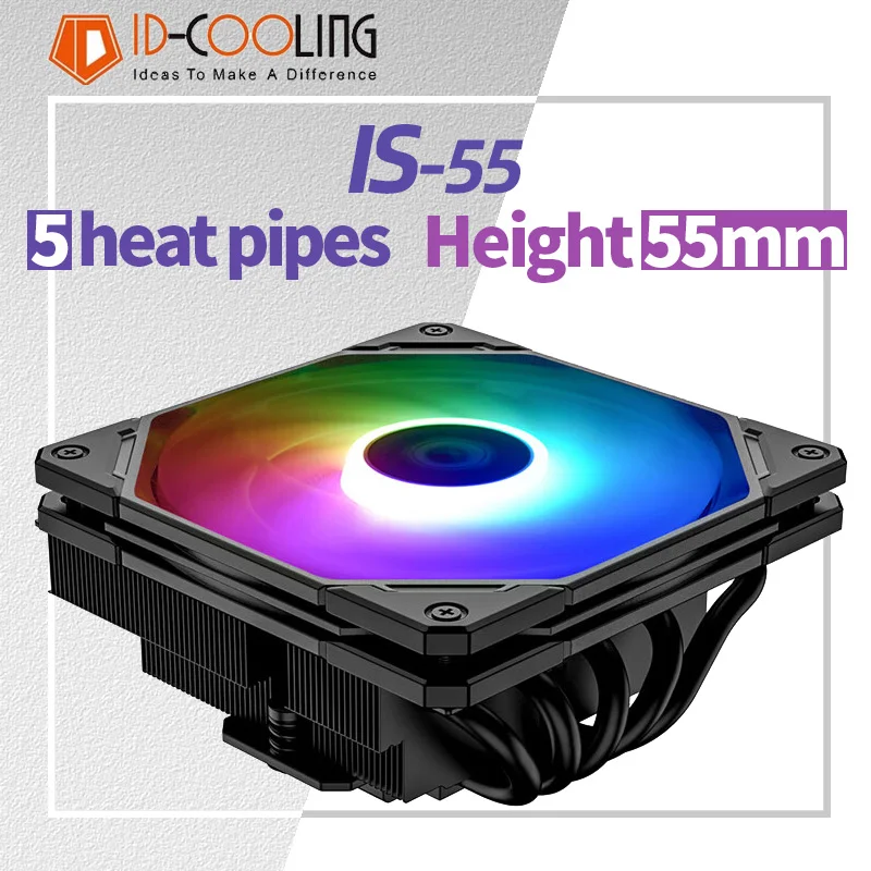ID-COOLING-IS-55-5Heatpipe-CPU-Cooler-Down-Pressure-Air-Cooling ...