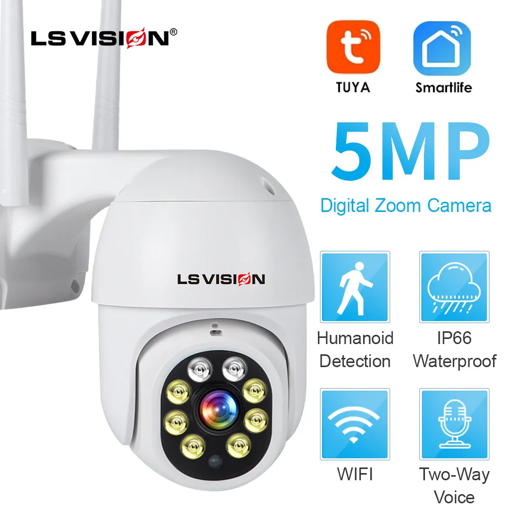 LS-VISION-3MP-5MP-PTZ-WiFi-IP-Wireless-Camera-Tuya-Smart-Outdoor-Home ...