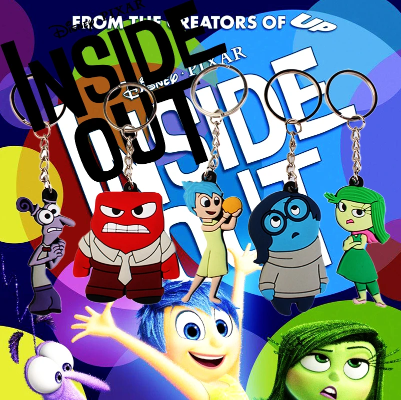 Disney-Inside-Out-2-Cartoon-Keychain-Pendant-Holder-Key-Chain-Car ...