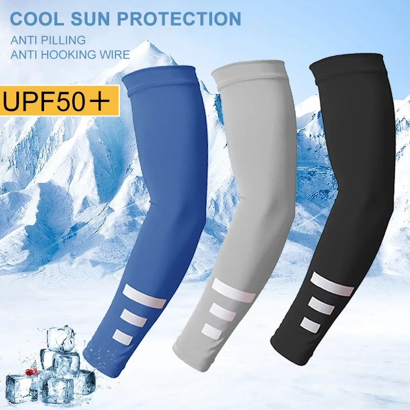 2-Pcs-Ice-Silk-Sunscreen-Sleeves-Elastic-Quick-drying-Sweat-absorbent ...
