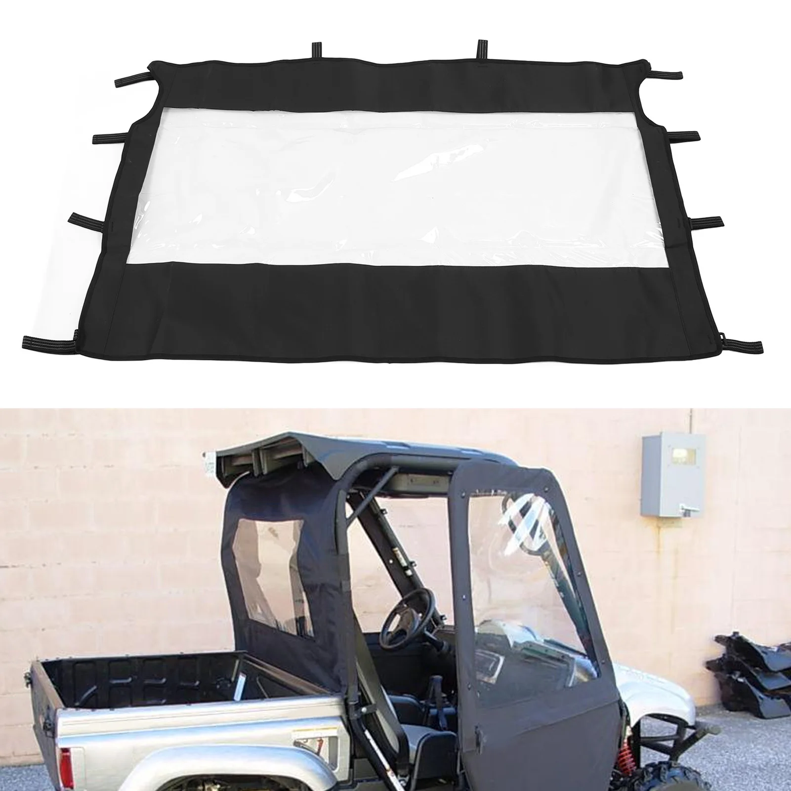 UTV Soft Rear Windshield Excellent Visibility Reduce Dust PVC UTV Rear ...