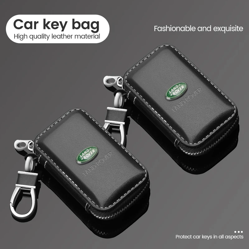Leather-Car-Key-Wallet-Auto-Keychain-Key-Holder-Bag-Storage-Case ...
