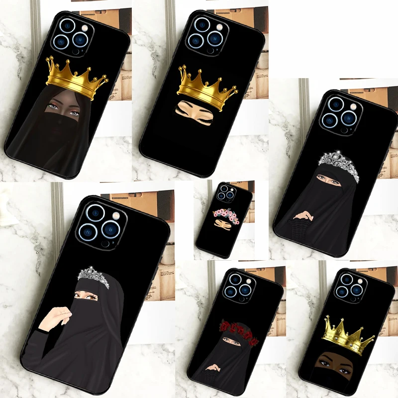 Niqab-queen-Islamic-muslimah-woman-Funda-For-iPhone-12-13-Mini-11-14-15 ...