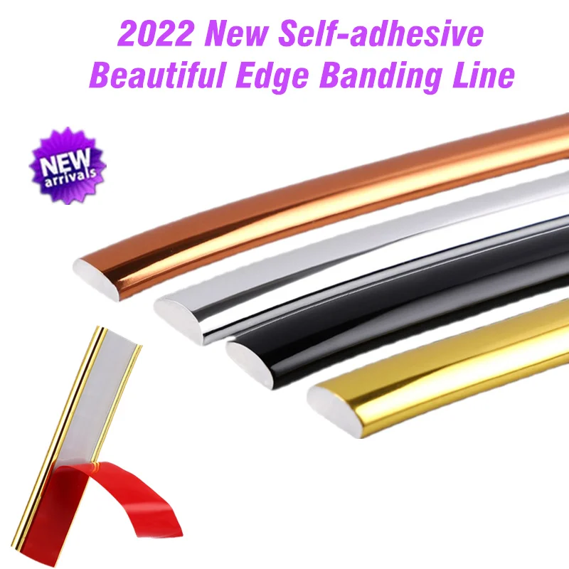 New-3M-Self-adhesive-Beautiful-Edge-PVC-Gold-Semicircular-Line ...