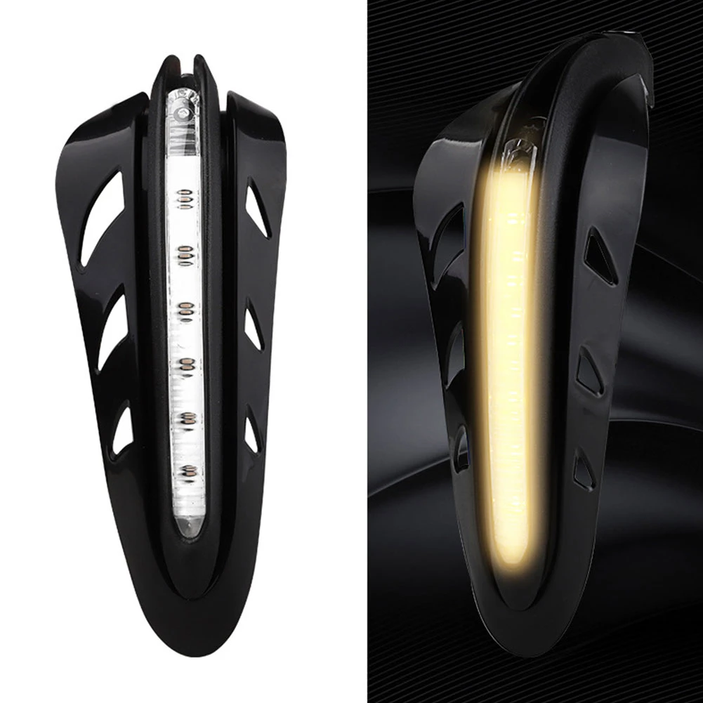 1 Pair Motorcycle Hand Guards Handlebar Hand Protector with Safety LED ...