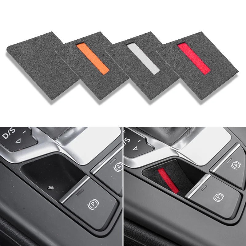 Car-Center-Console-Gear-Shift-Electronic-Handbrake-Button-Suede ...