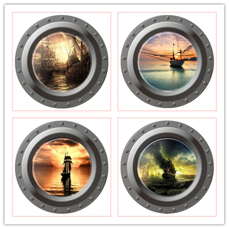 Submarine-Fake-Window-Wall-Stickers-Uncharted-Waters-Pirate-Ship-3D ...