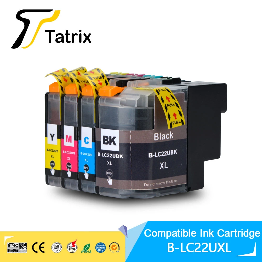 Tatrix For LC22UXL 22UXL LC22U Full Ink Cartridge BK/C/M/Y Compatible ...