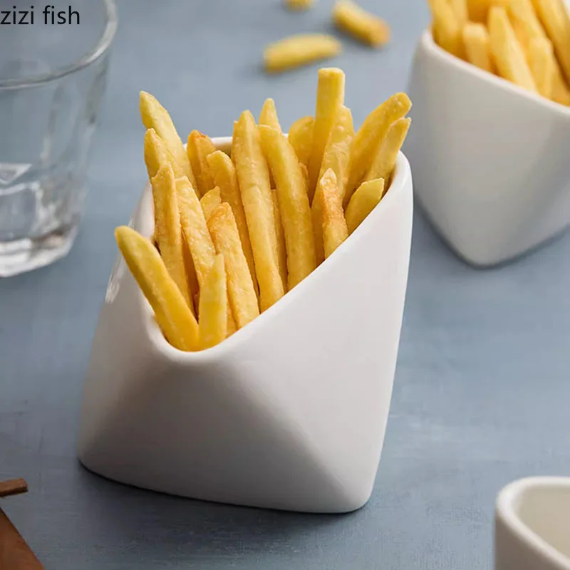 Solid-Colored-Irregular-Ceramic-French-Fries-Bowl-Dessert-Bowl-Snack ...