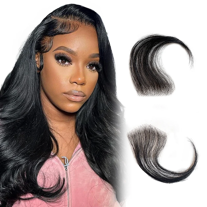 15cm 100% Human Hair Hairline Patch Sideburn Edge Patch Black Lace ...