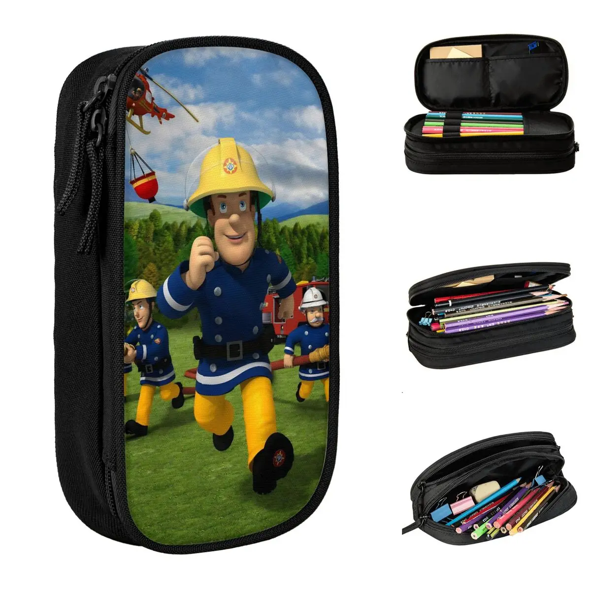 Fireman Sam Pencil Cases Firefighters Pencilcases Pen Holder Kids Big ...