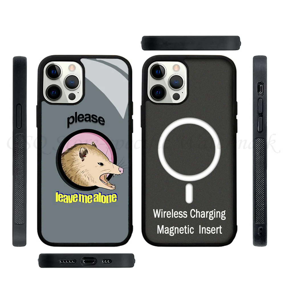 Word-Art-Possum-Phone-Case-Strong-Magnetic-For-IPhone-15-14-13-Pro-Max ...