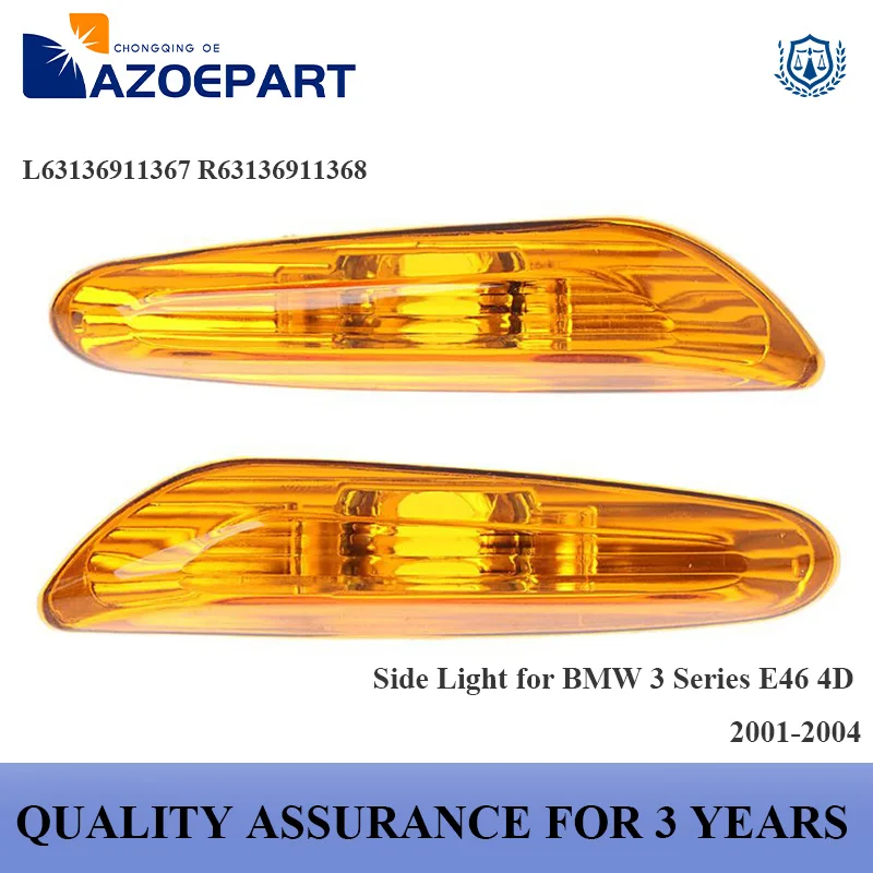 Amber-Side-Marker-Turn-Signal-Light-for-BMW-3-Series-E46-00-05-E60-E61 ...