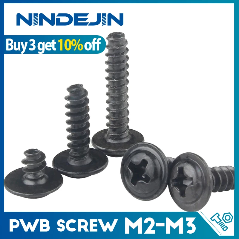 Tapping Screw | Pwb Screws - 100/200pcs Phillips Tapping Screw Round Head Washer Self - Aliexpress