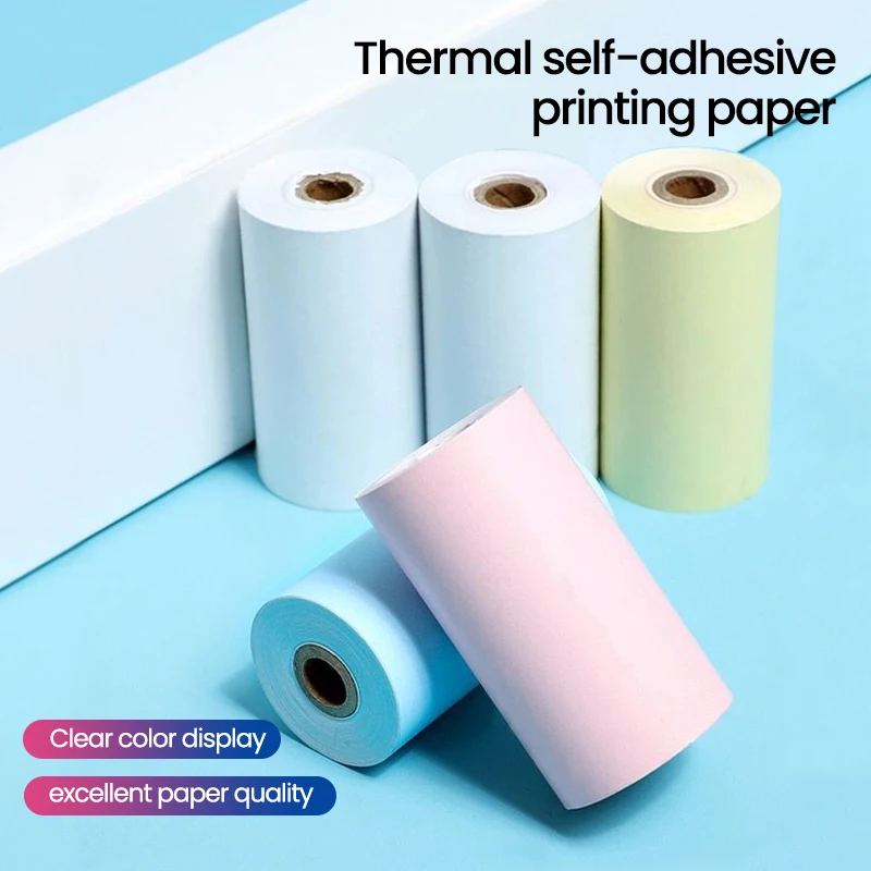 Thermal-Printing-Paper-Adhesive-Label-HD-White-Colorful-Print-Papers ...