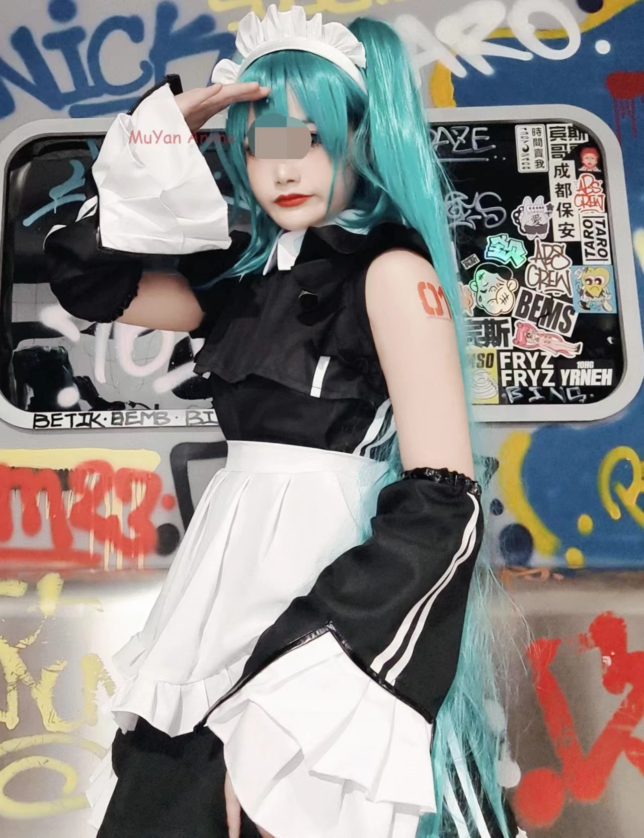 Mikuu-Peluca-de-Cosplay-de-Anime-Miku-uniforme-de-Miku-vestido-g-tico ...