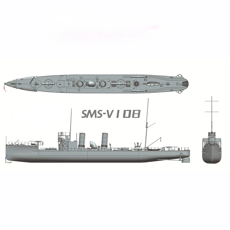 1-50-Destroyer-SMS-V108-Degon-Lightning-Strike-Ship-Model-DIY-Kit-Simulation-Assembled-Ship ...