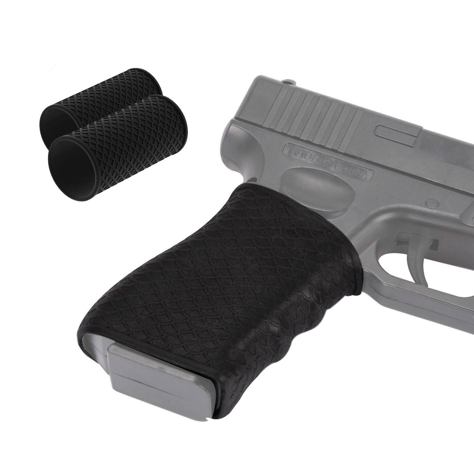 2 Pcs Universal Grip Sleeve Non-slip Silica Gel Full Size For Glock ...