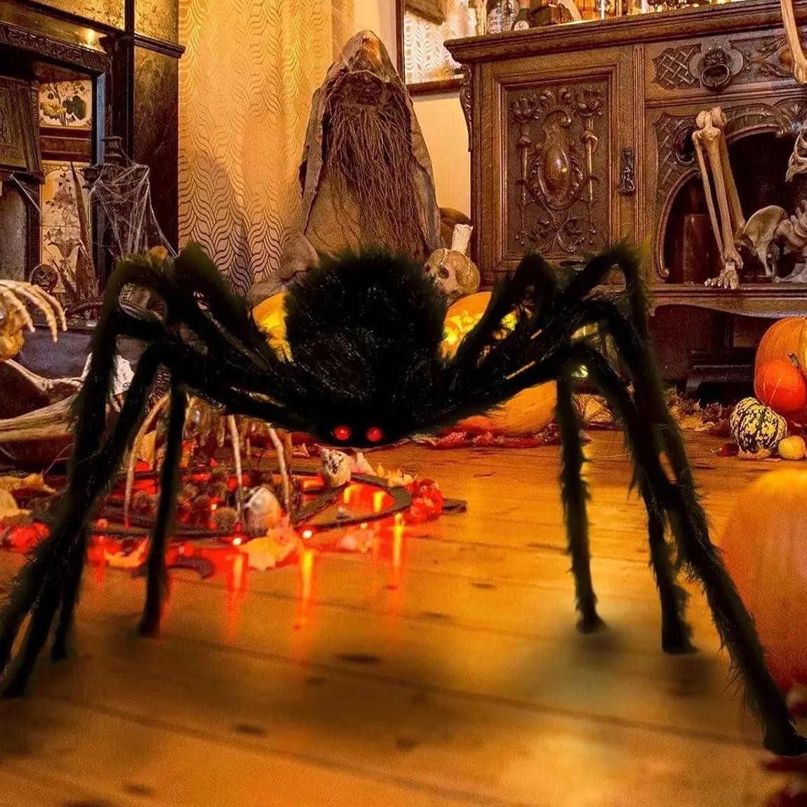 Halloween Spider Simulation Big Black/Multicolour Spider Halloween ...