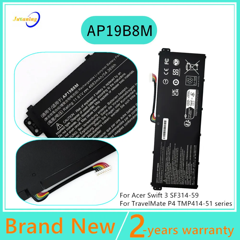 11.61V 54.36WH Laptop battery For Acer Swift 3 SF314-59 series AP19B8M ...