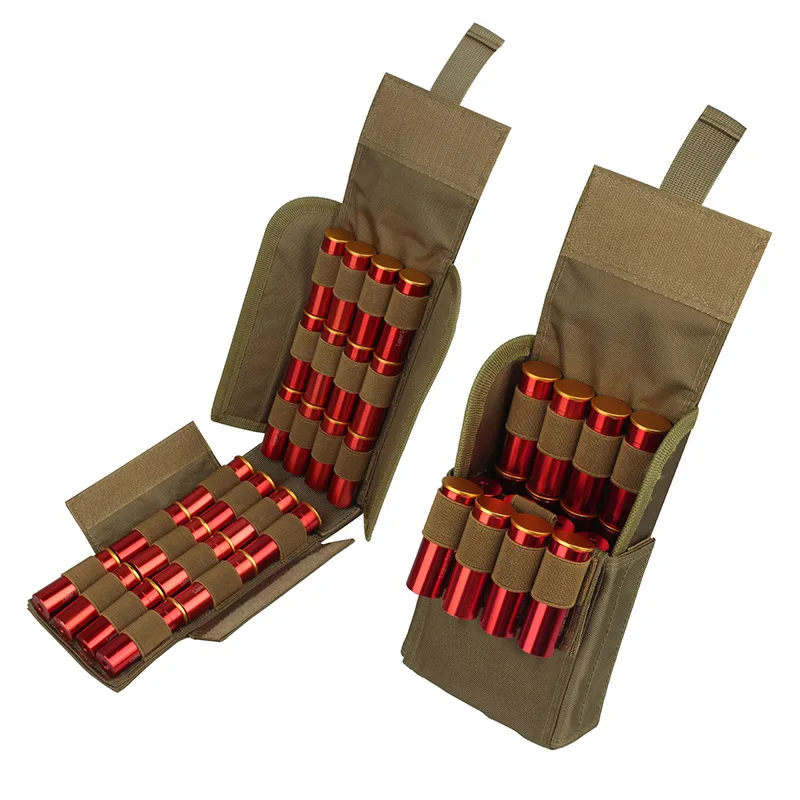 Tactical Ammo Bags Molle 25 Round 12GA 12 Gauge Cartridge Pouch Ammo ...
