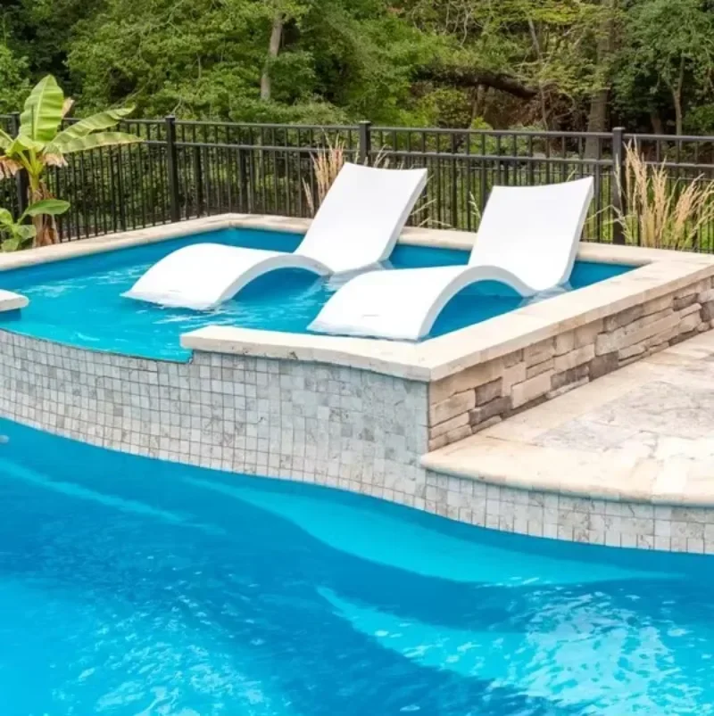 2PC Outdoor Deck Pool Lounge Chair Swimming Pool Garden Reclining Chair ...