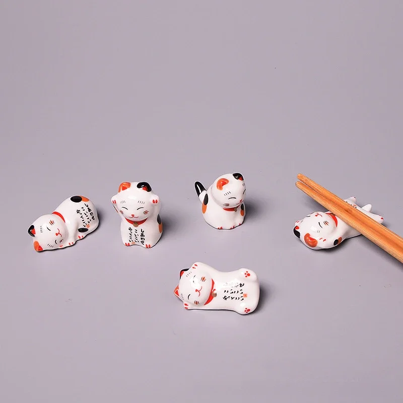 Creative-Ceramic-Chopsticks-Shelf-Chinese-Cat-Chopstick-Holder-Lucky ...