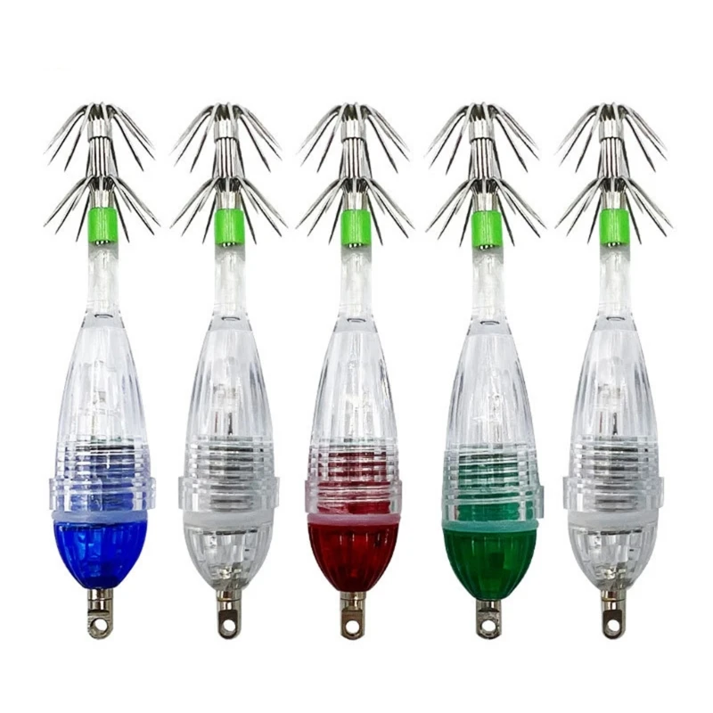 LED-Luminous-Umbrella-Hook-Squid-Baits-Fishing-Octopus-Cuttlefish-Hook ...