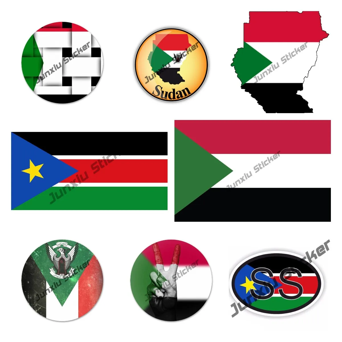 Creative-Sudan-Stickers-Sudan-Flag-Map-Decal-South-Sudan-Sticke-Car ...