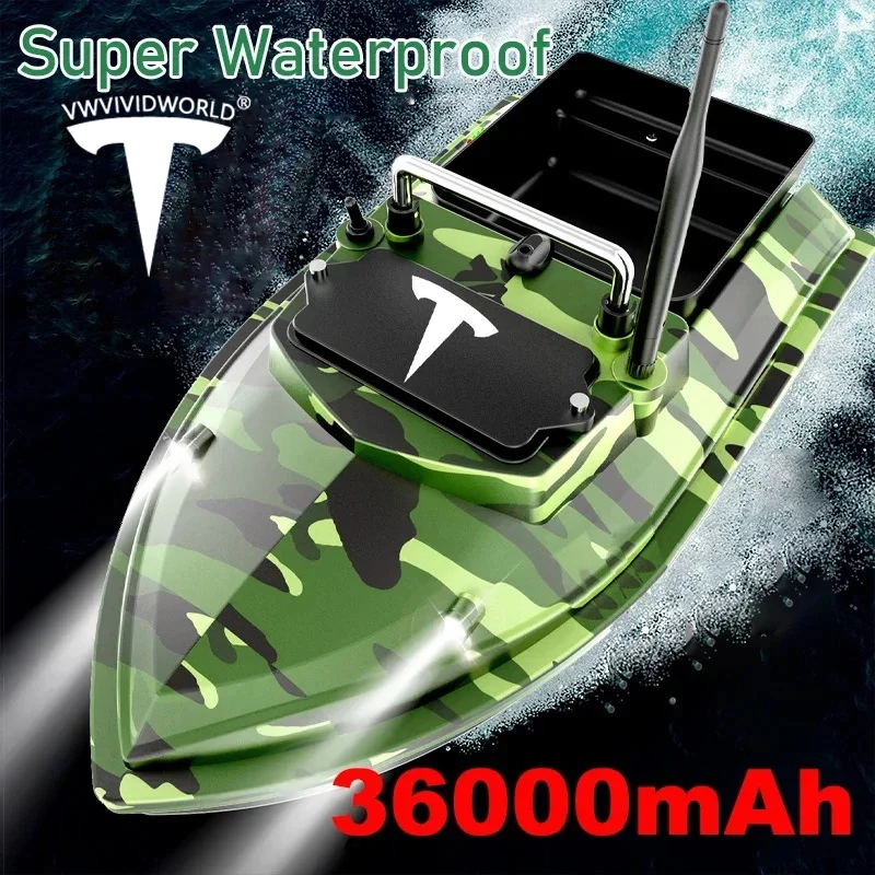 VWVIVIDWORLD-Fishing-Bait-Boat-500m-RC-Bait-Boat-Dual-Motor-Fish-Finder ...