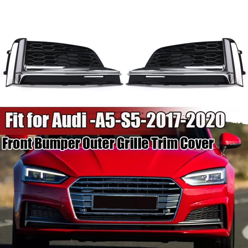 Left-Right-Side-Front-Bumper-Side-Outer-Fog-Light-Lamp-Grille-Cover-Fit ...