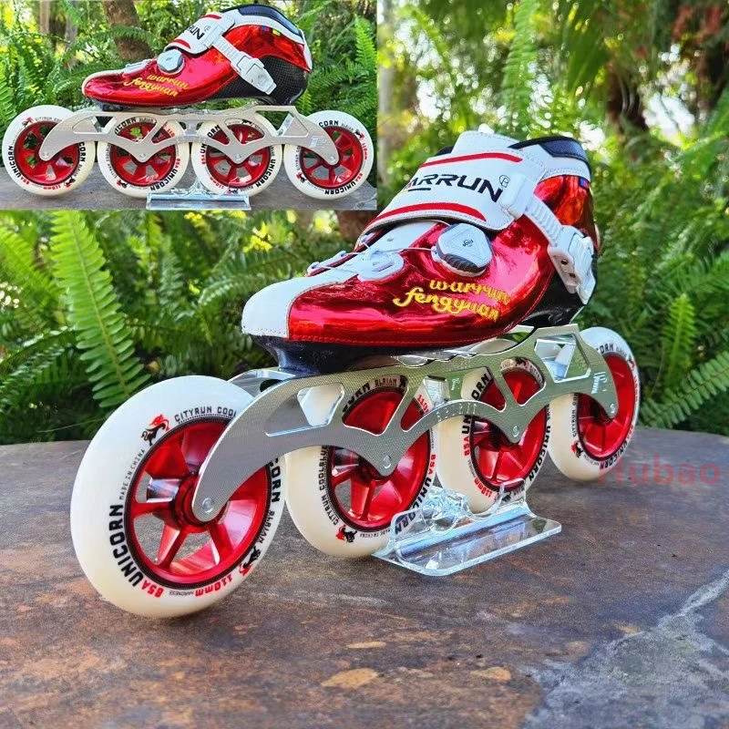 Carbon-Fibre-Speed-Skates-Adult-Youth-Professional-Race-Skates-3-Wheels ...