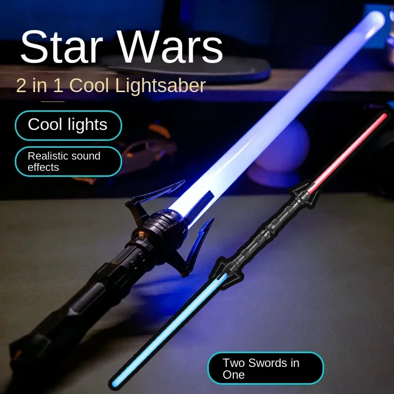 2pcs-2-in-1-Laser-Sword-Lightsaber-Red-and-Blue-Double-Swords-Transform ...