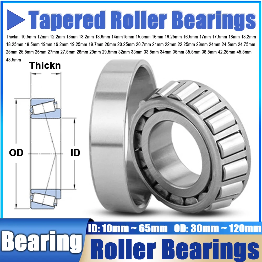 1pcs Tapered Roller Bearings 10mm 12mm 15mm 17mm 20mm 22mm 25mm 30mm ...