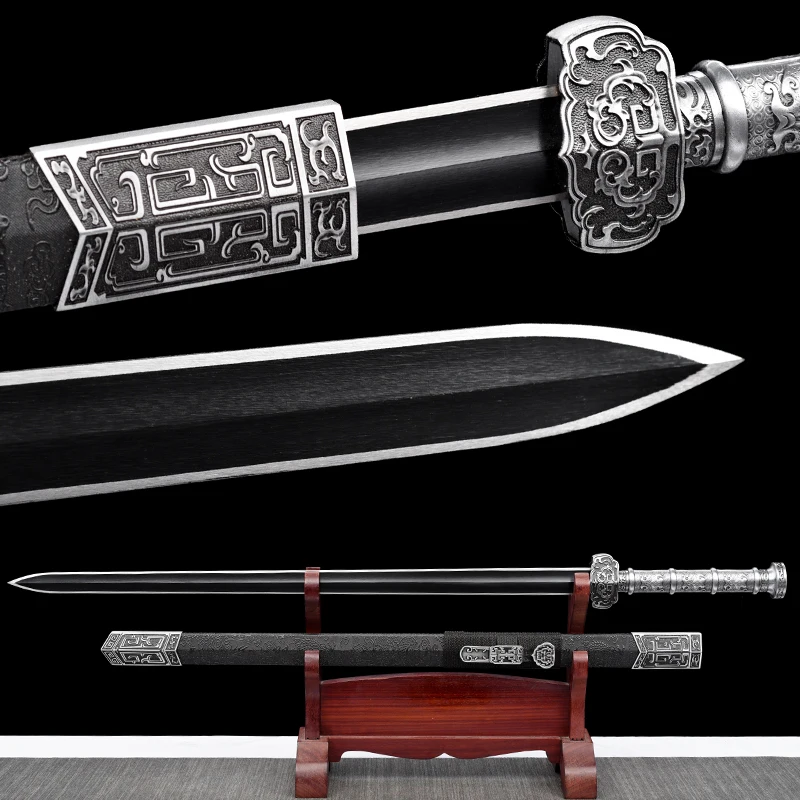 Espada-China-Kongfu-Ruyi-Jian-1060-hoja-de-acero-al-carbono-Real-Tang ...