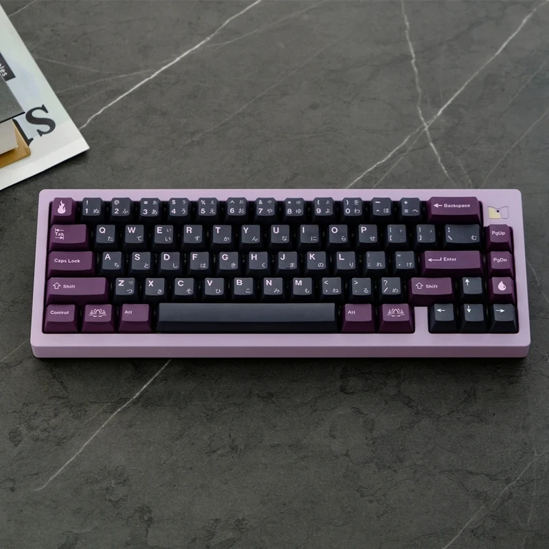 129-Keys-set-GMK-Black-Lotus-Keycaps-Cherry-Profile-Key-Caps-PBT-Dye ...