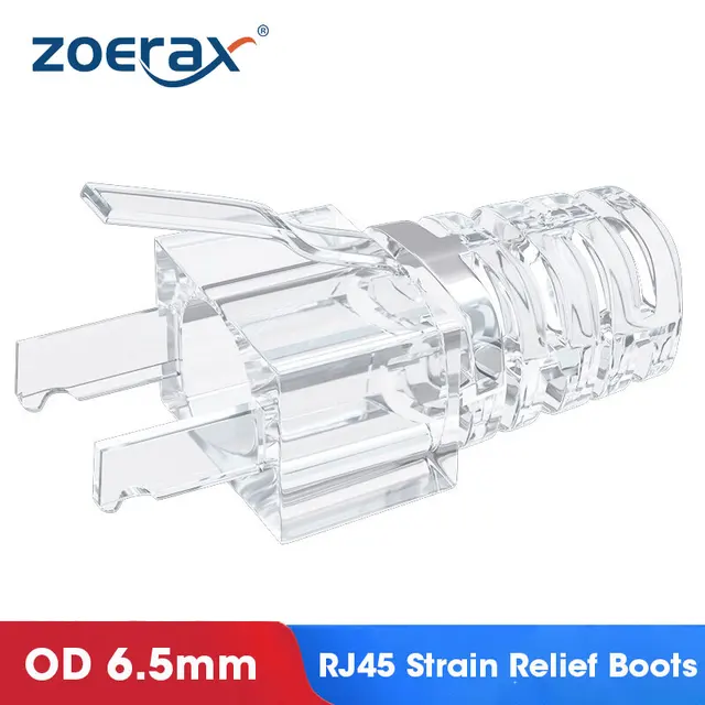 ZoeRax RJ45 Cat5e Cat6 Pass Through Connectors EZ to Crimp Modular Plug ...