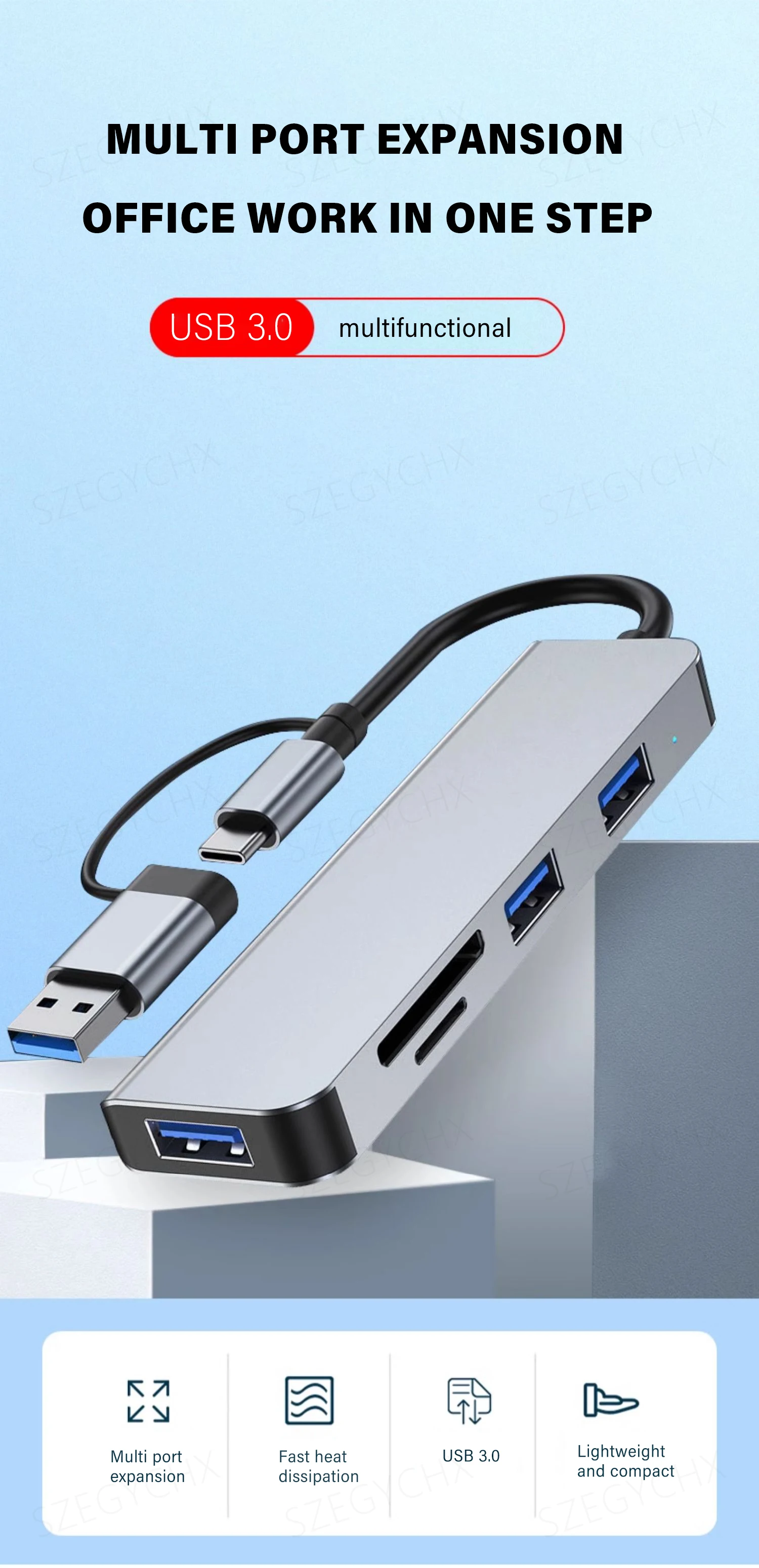 Shop Generic 5 in 1usb hub 3.1 docking station externaraphics card for ...
