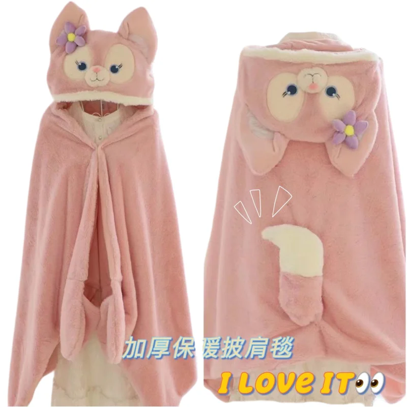 MINISO-Disney-LinaBell-Cartoon-Anime-Blanket-Wearable-Cloak-Cape-Hooded ...