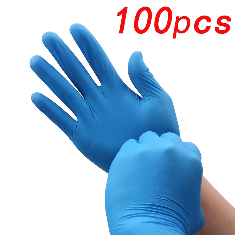 Latex-Gloves-Blue-Nitrile-Glove-Waterproof-Food-Grade-Black-Home ...