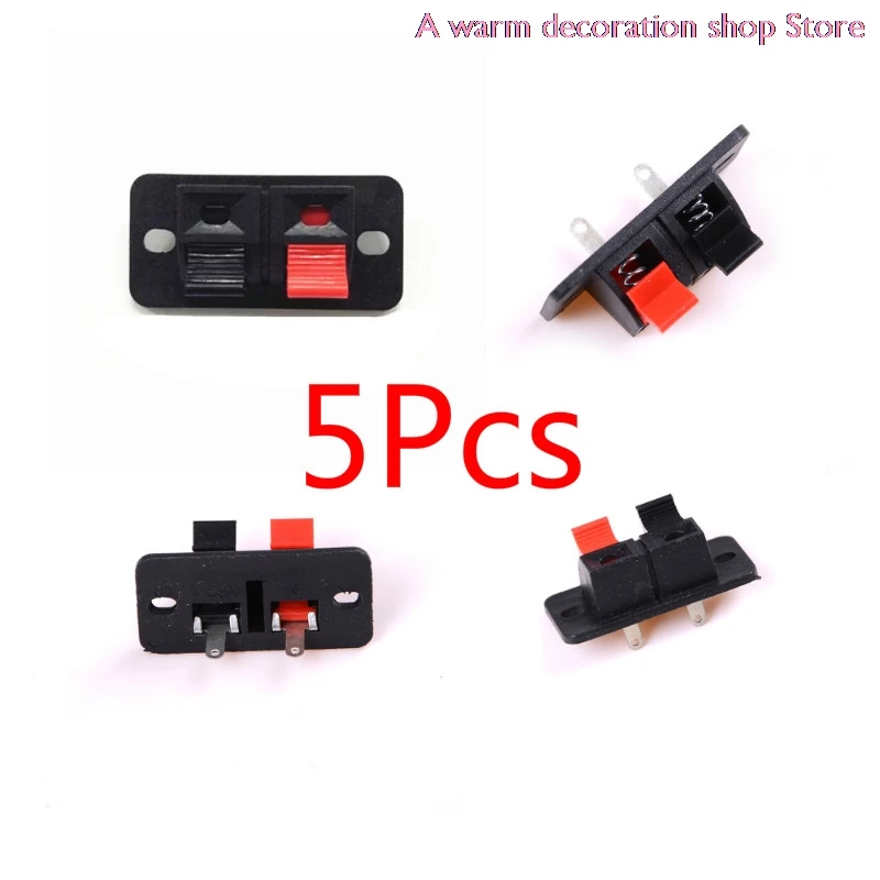 5Pcs-2-Positions-Connector-Terminal-Push-in-Jack-Spring-Load-2-way-2 ...